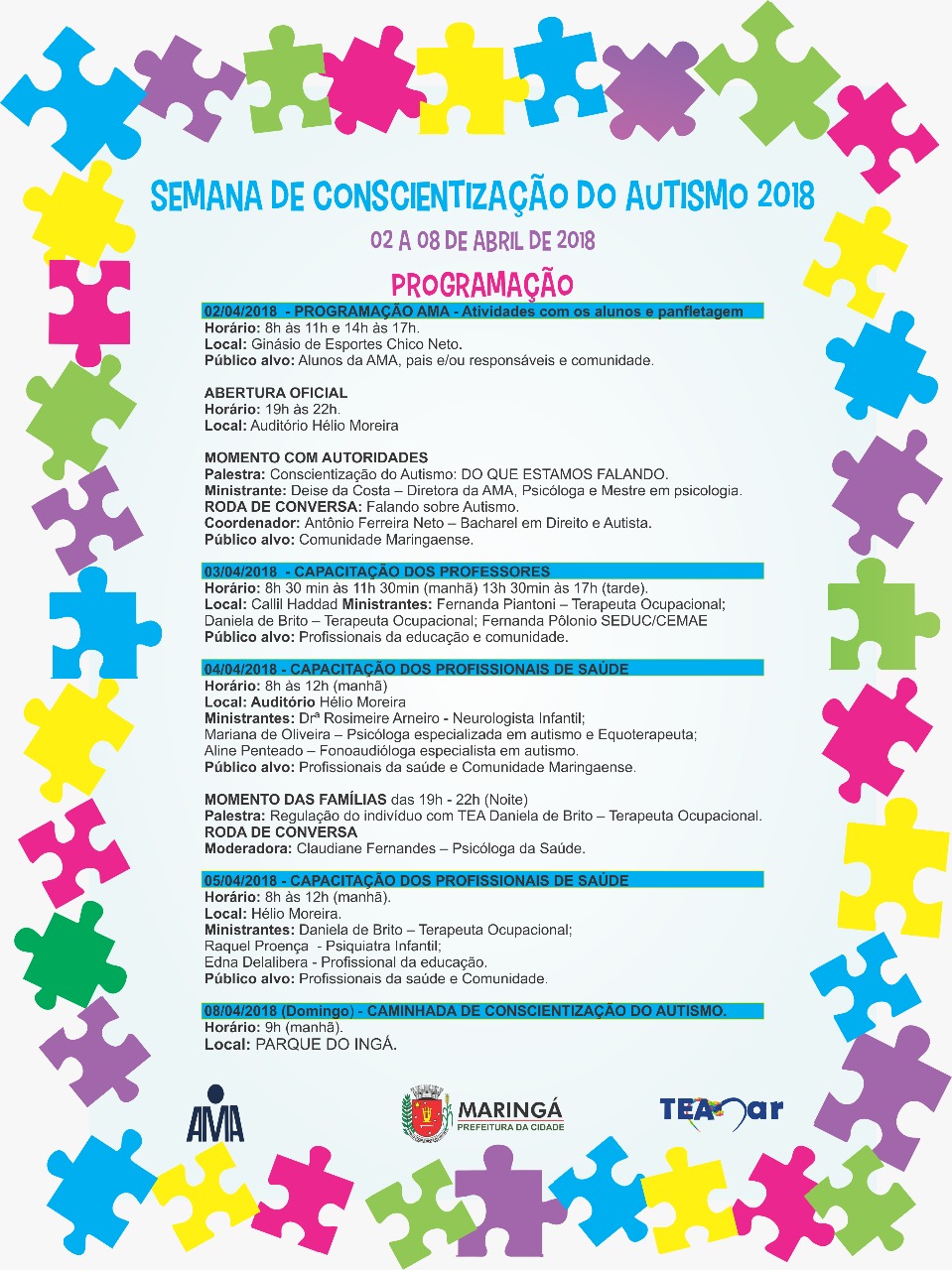 Semana De Conscientização Do Autismo Sinepe Nopr